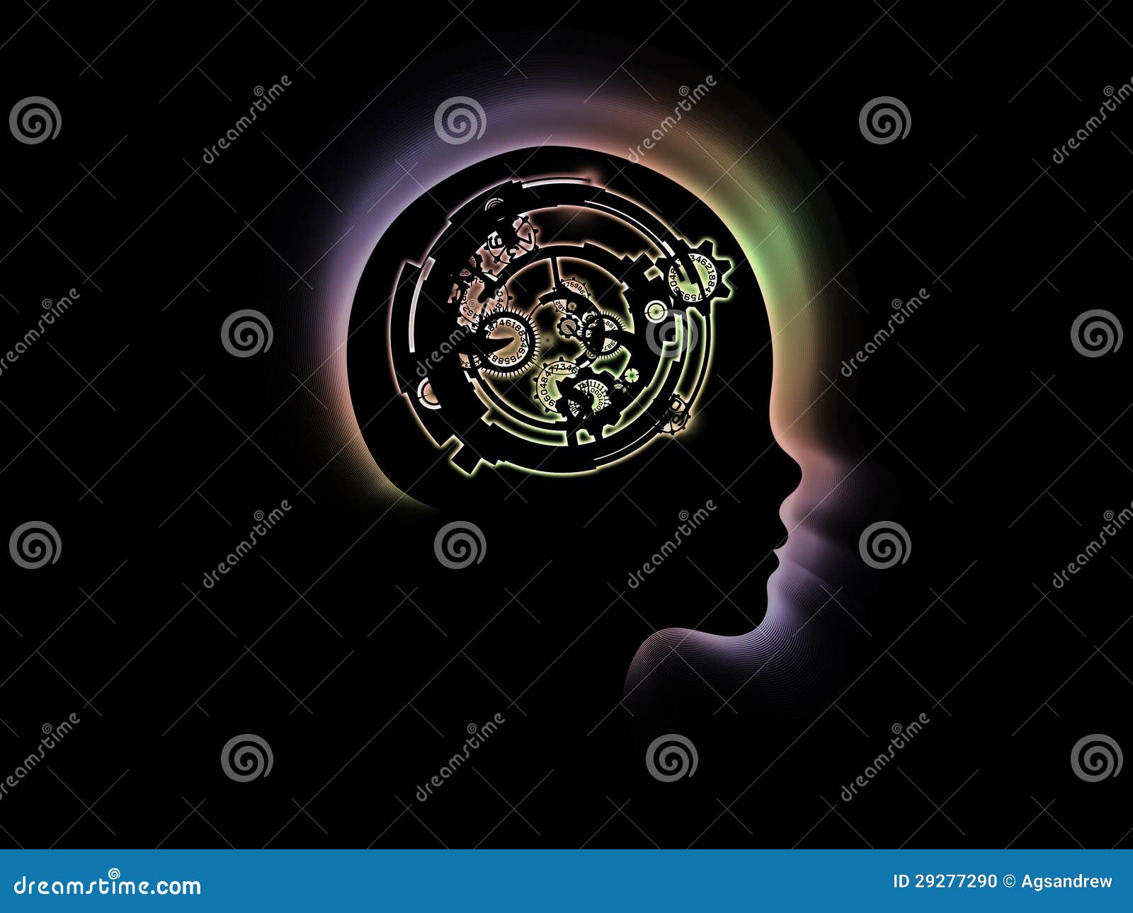 Internal Clockwork Composition Stock Illustration - Illustration of ...