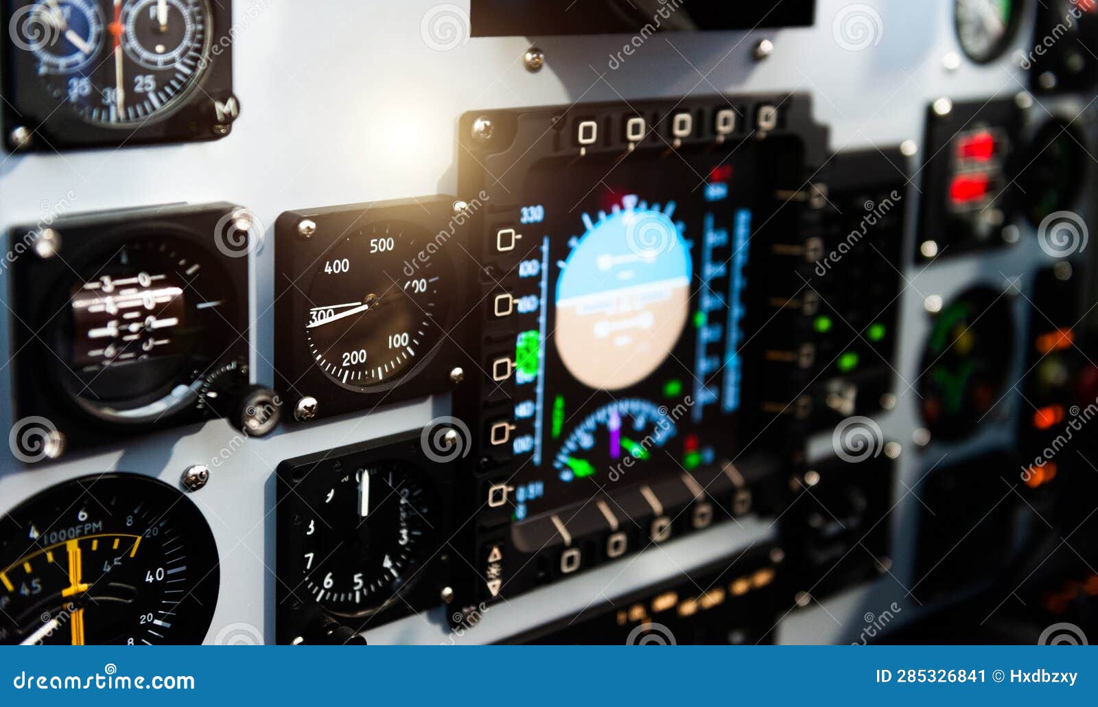 Cockpit with dashboard stock image. Image of inside - 285326841