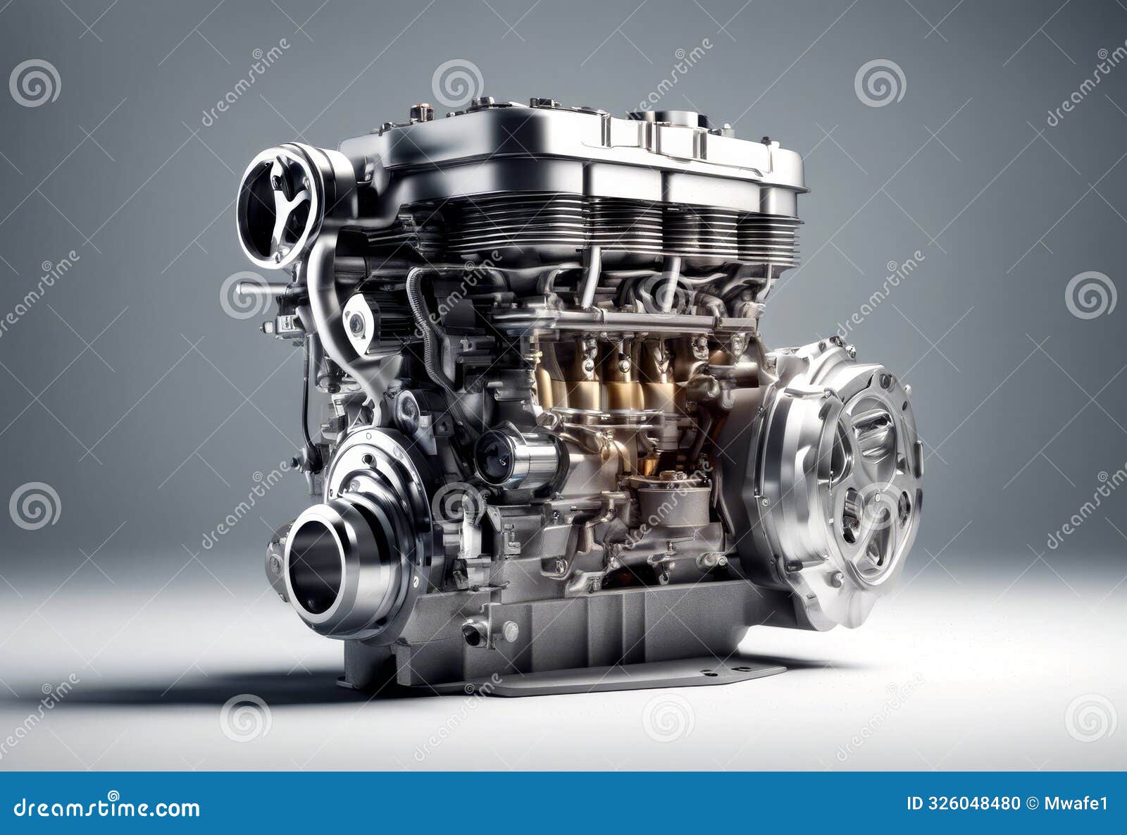 Internal Combustion Background System Engine 3d Olated White Crankshaft ...