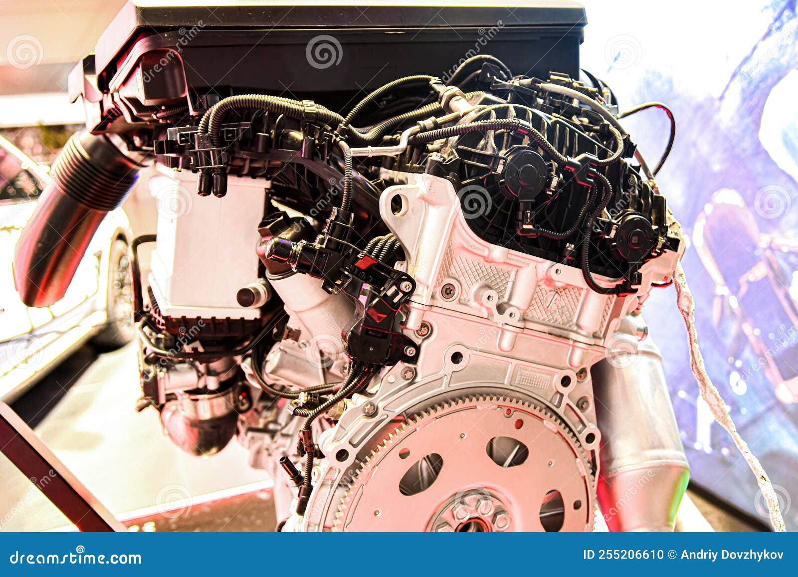 An Internal Combustion Engine Assembly in a Store Display Case Stock ...
