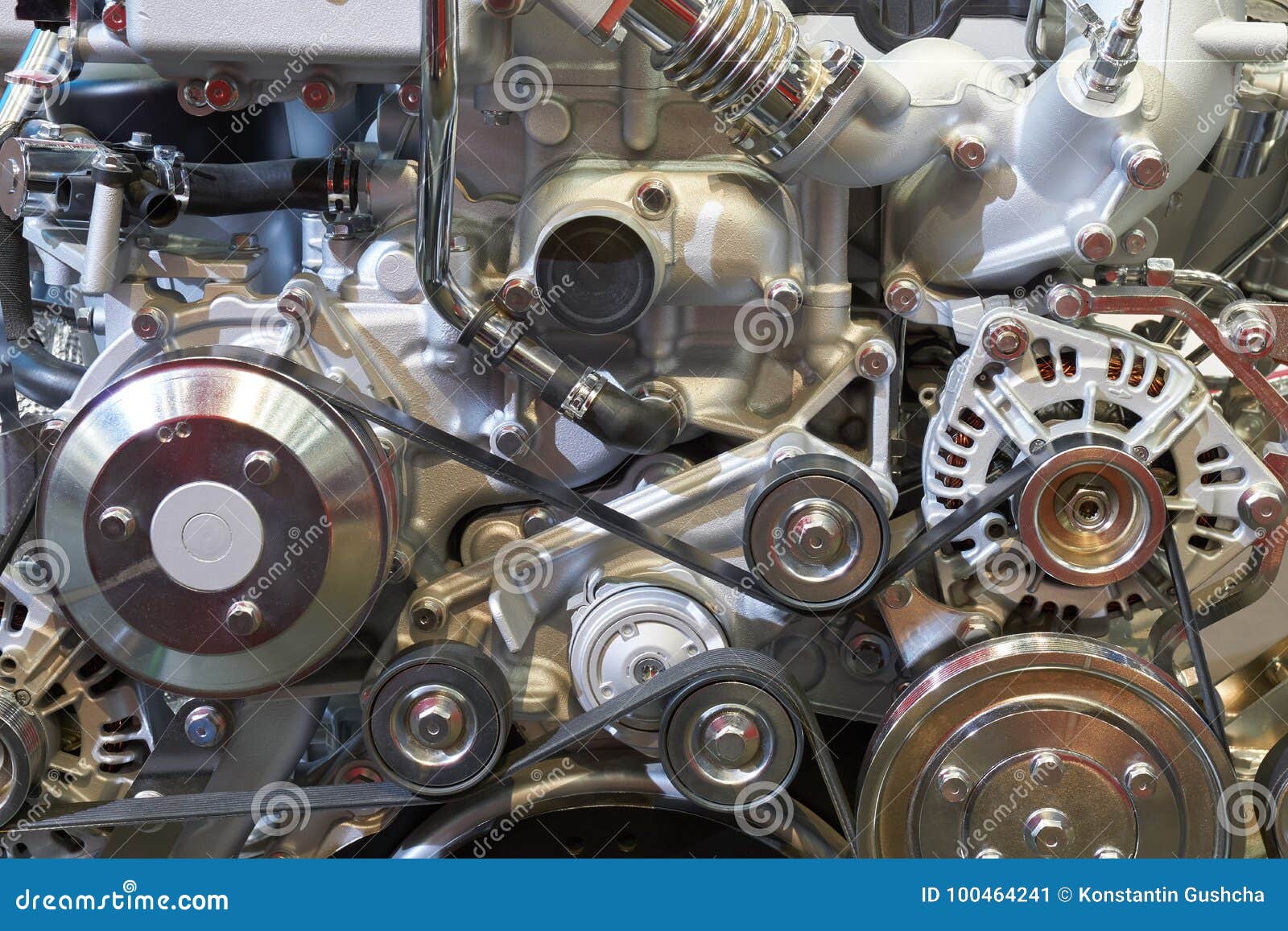 Internal combustion engine stock image. Image of belting - 100464241