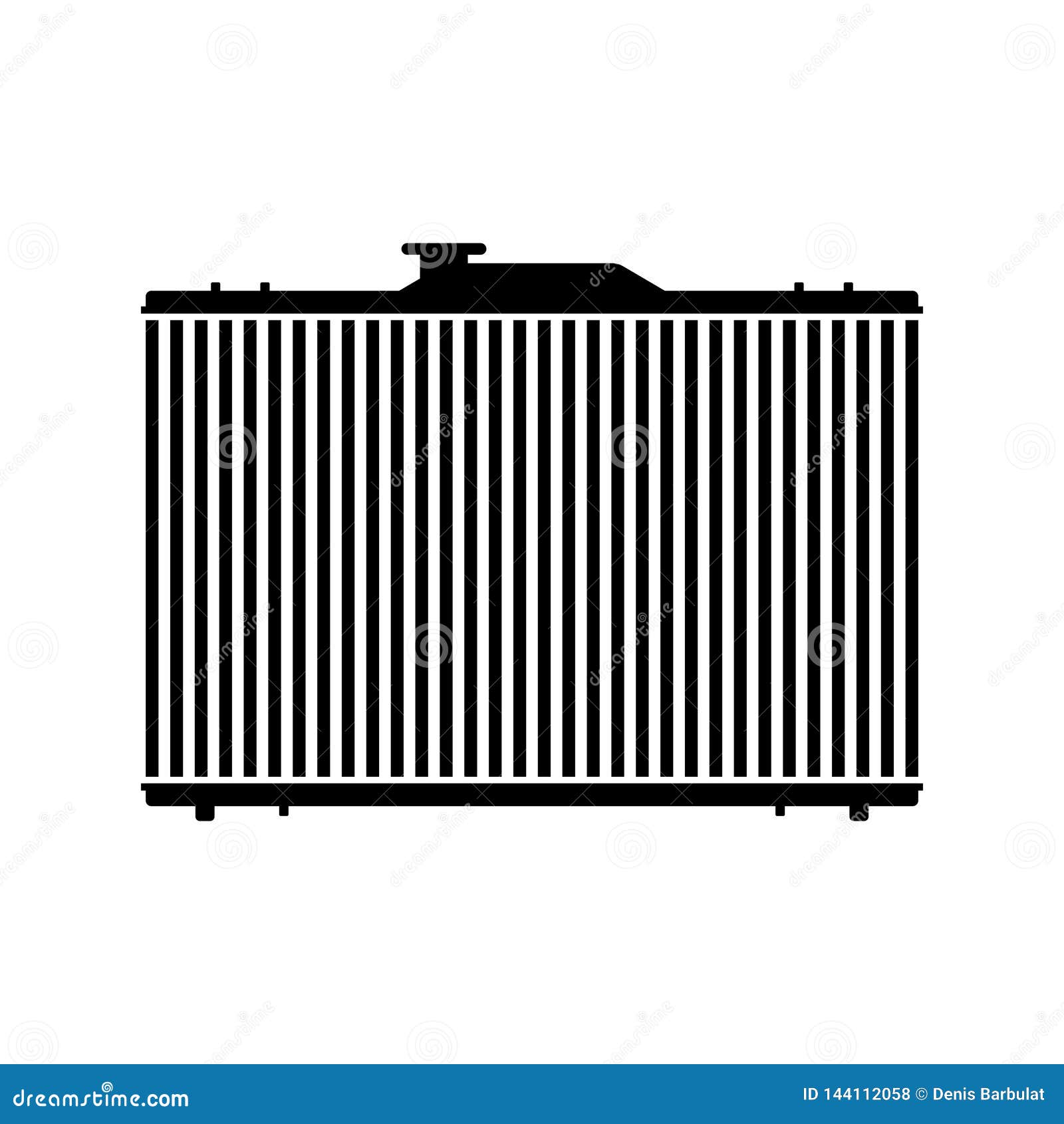 Internal Combustion Engine ICE Radiator Stock Vector - Illustration of ...