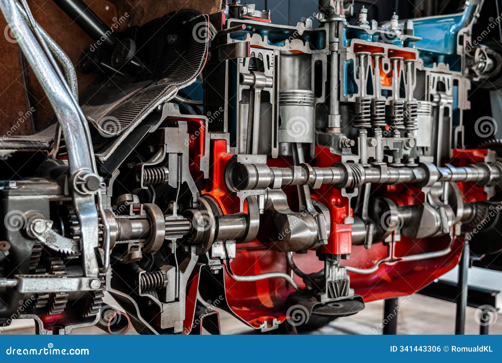 Internal Combustion Engine Painted Cutout Stock Photo - Image of ...