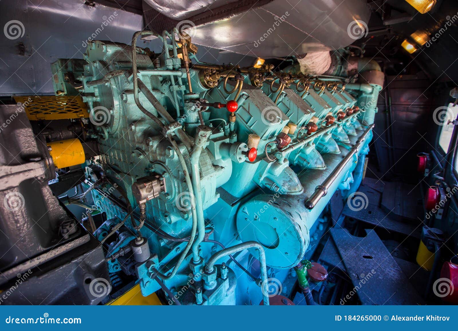 Internal Combustion Engine from a Railway Locomotive for Repair Stock ...