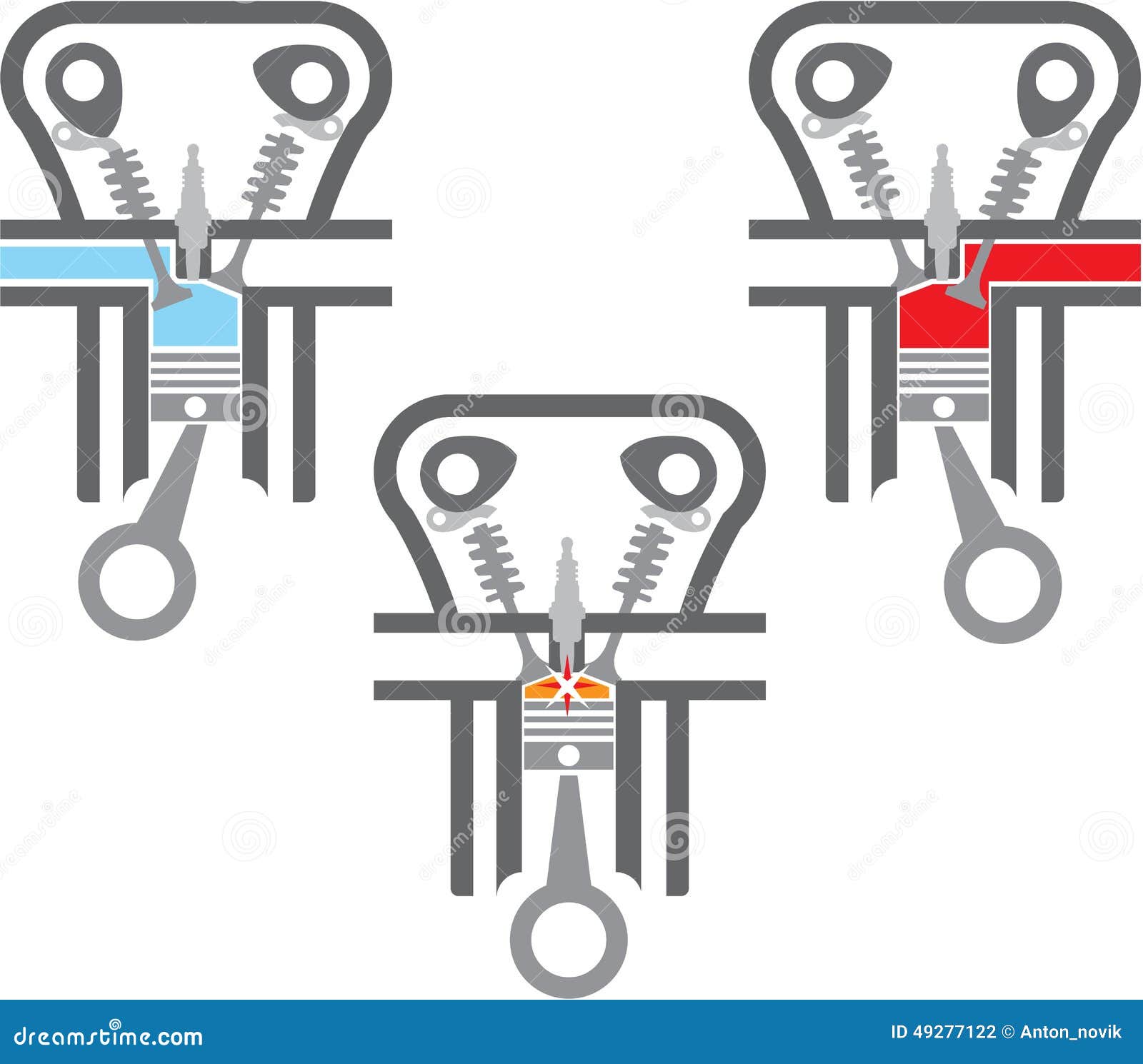 Internal Combustion Engine Vector Stock Vector - Illustration of ...