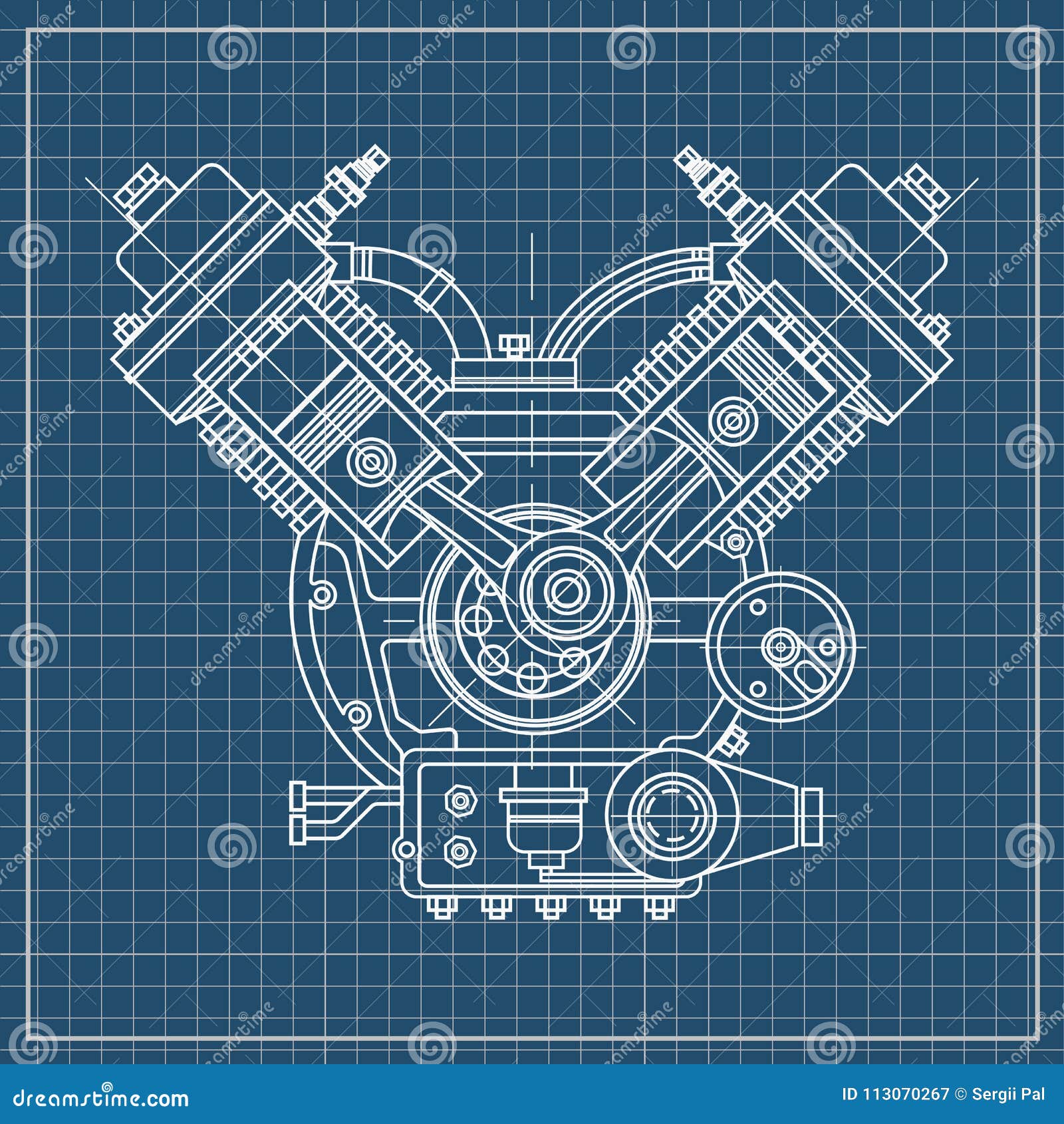 Drawing Engine Seamless Pattern, Background. Seamless Pattern Can Be ...