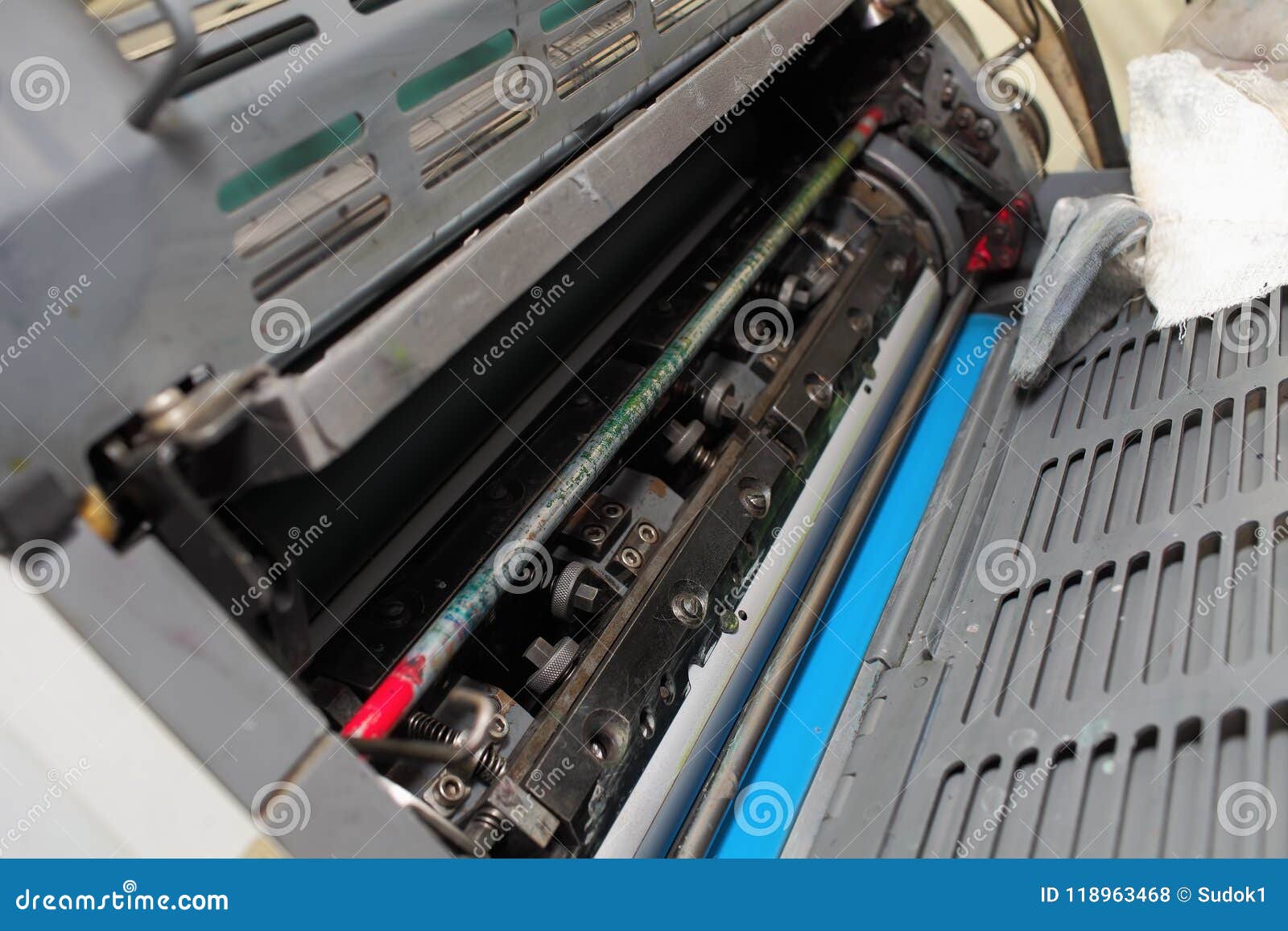Components Printing Press Working Mechanism Stock Photo | CartoonDealer ...