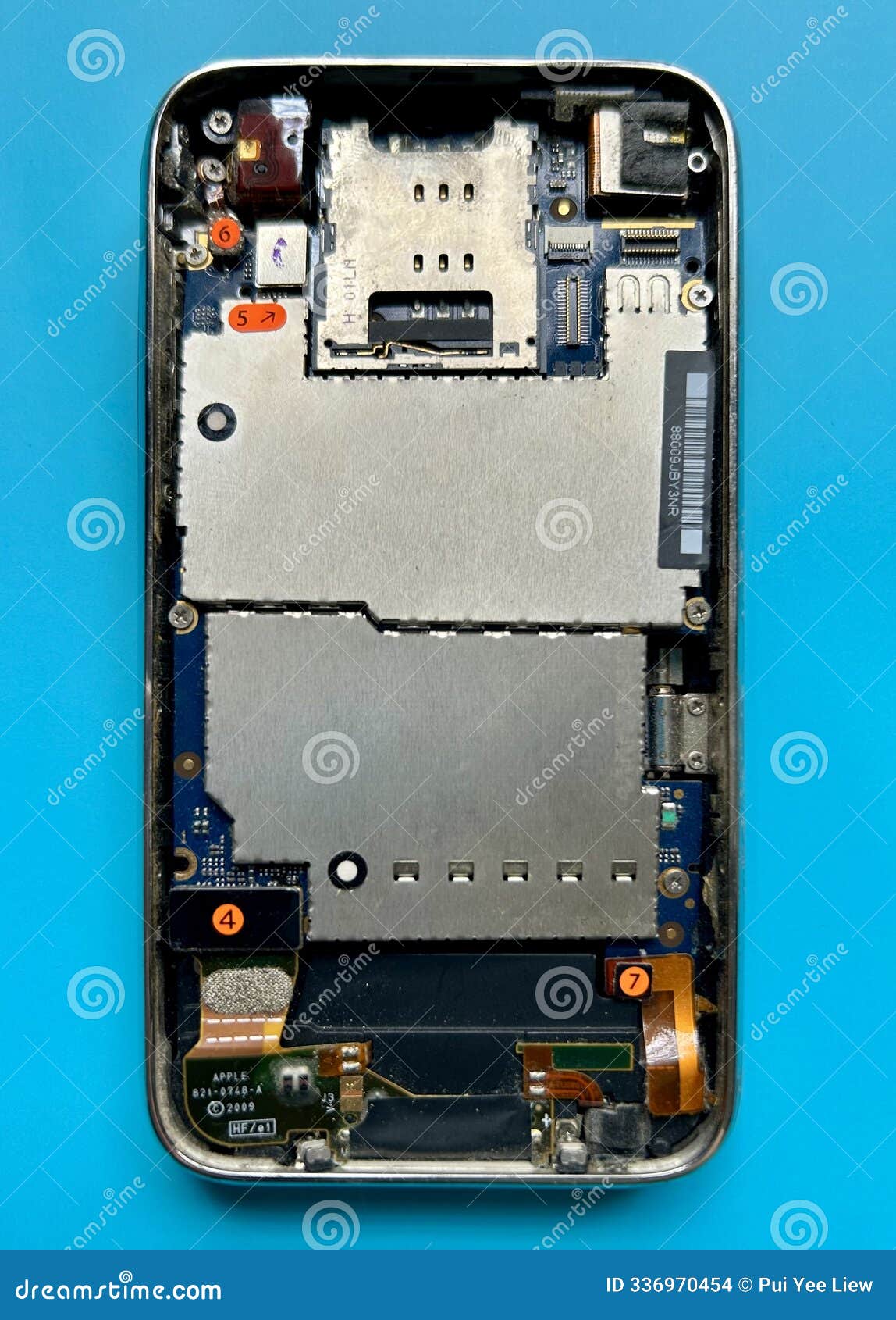 Internal Components Inside a Smartphone Apple Phone 2 Stock Photo ...