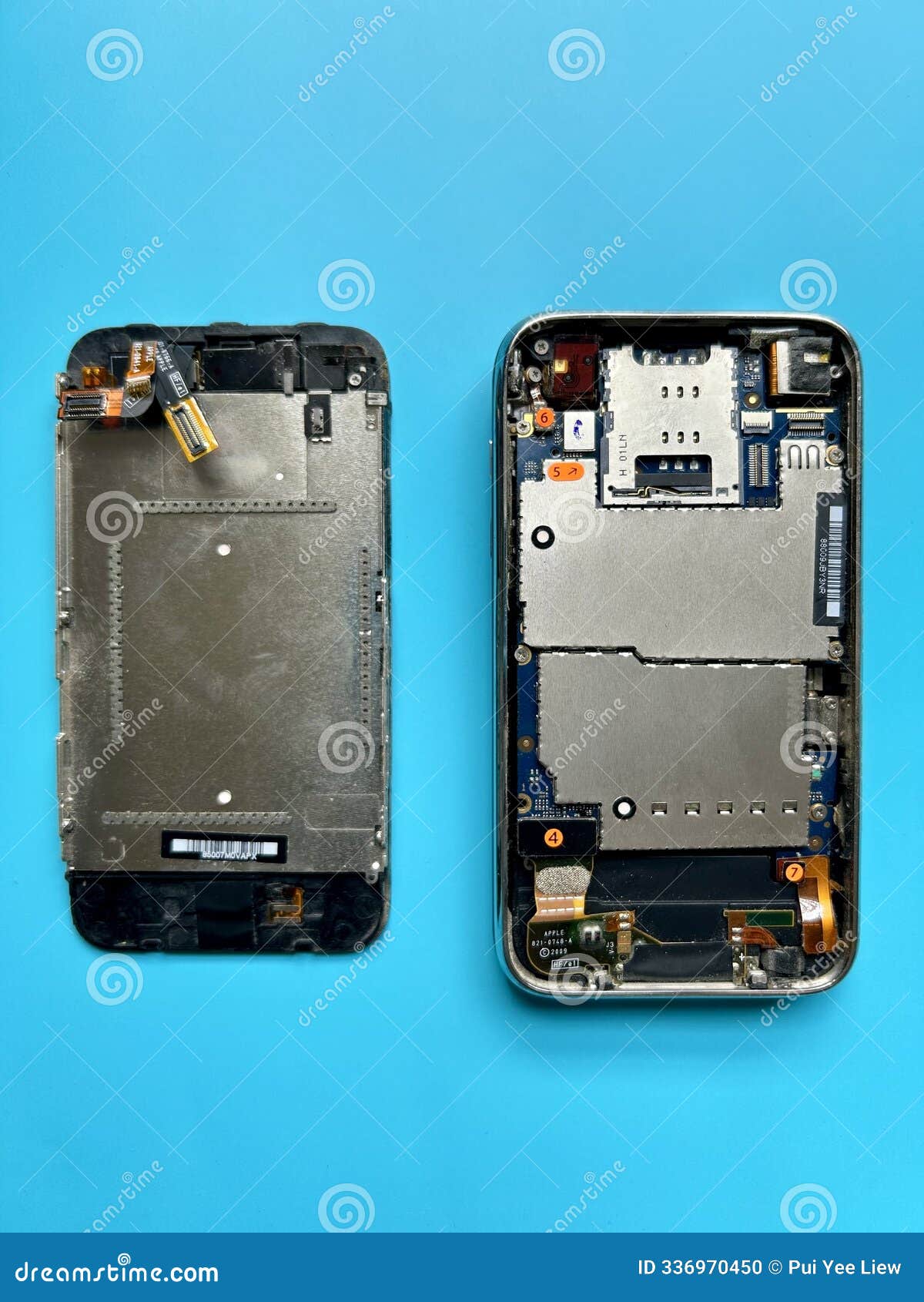 Internal Components Inside a Smartphone Apple Phone 2 Stock Photo ...