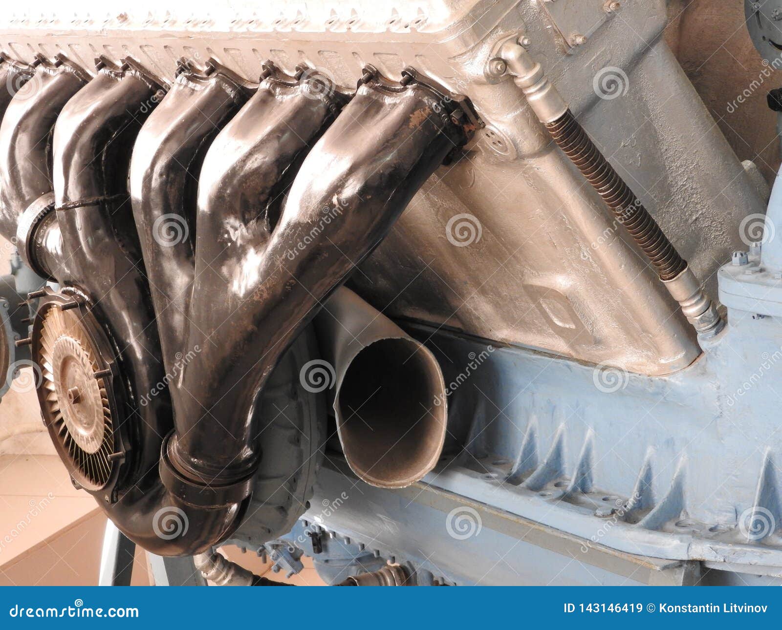 Internal Components and Parts of Aircraft Engine Stock Image - Image of ...