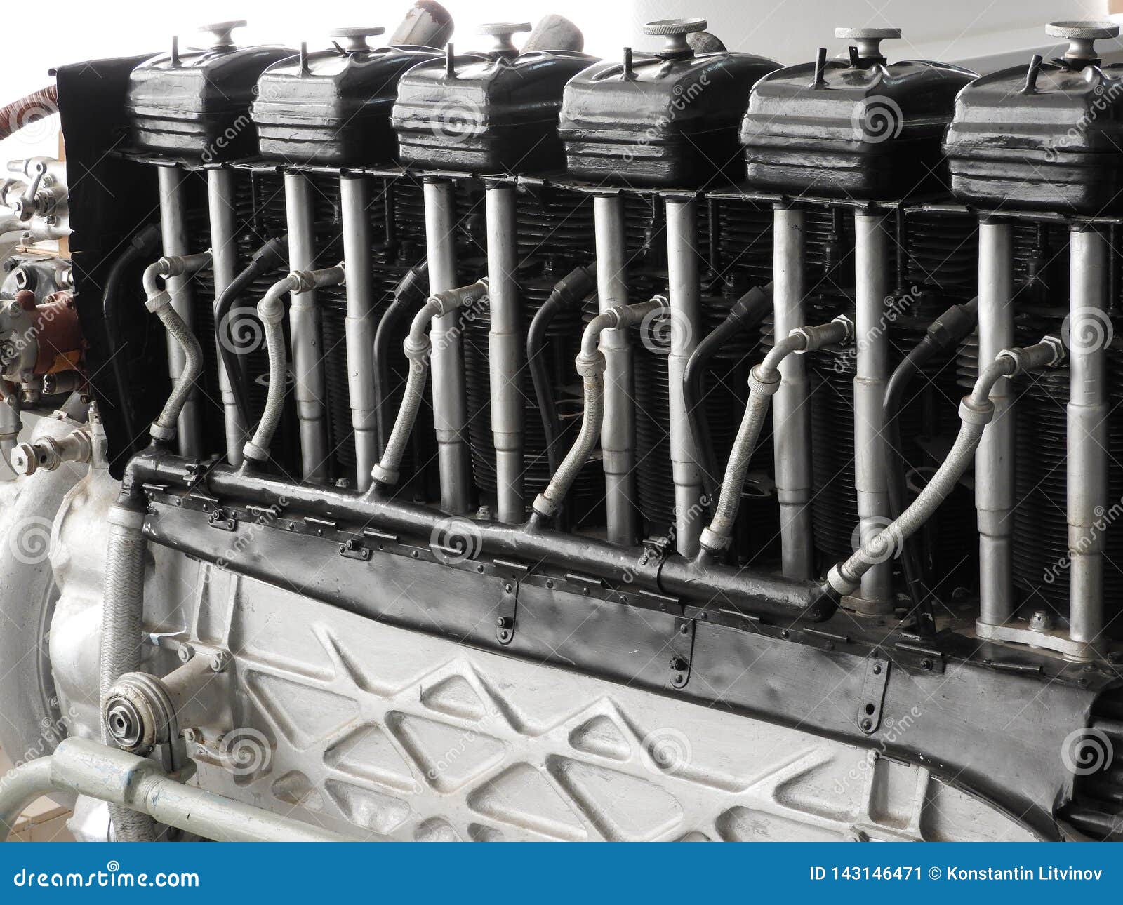 Internal Components and Parts of Aircraft Engine Stock Image - Image of ...