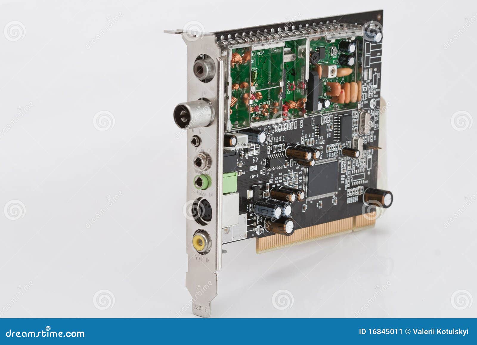 Internal Computer Board TV Tuner Stock Illustration - Illustration of ...