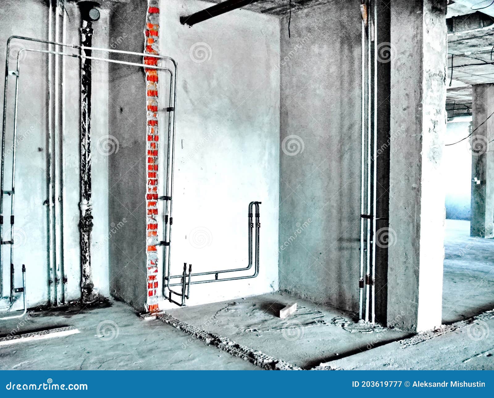 Internal Construction Structures Stock Image - Image of dusty ...