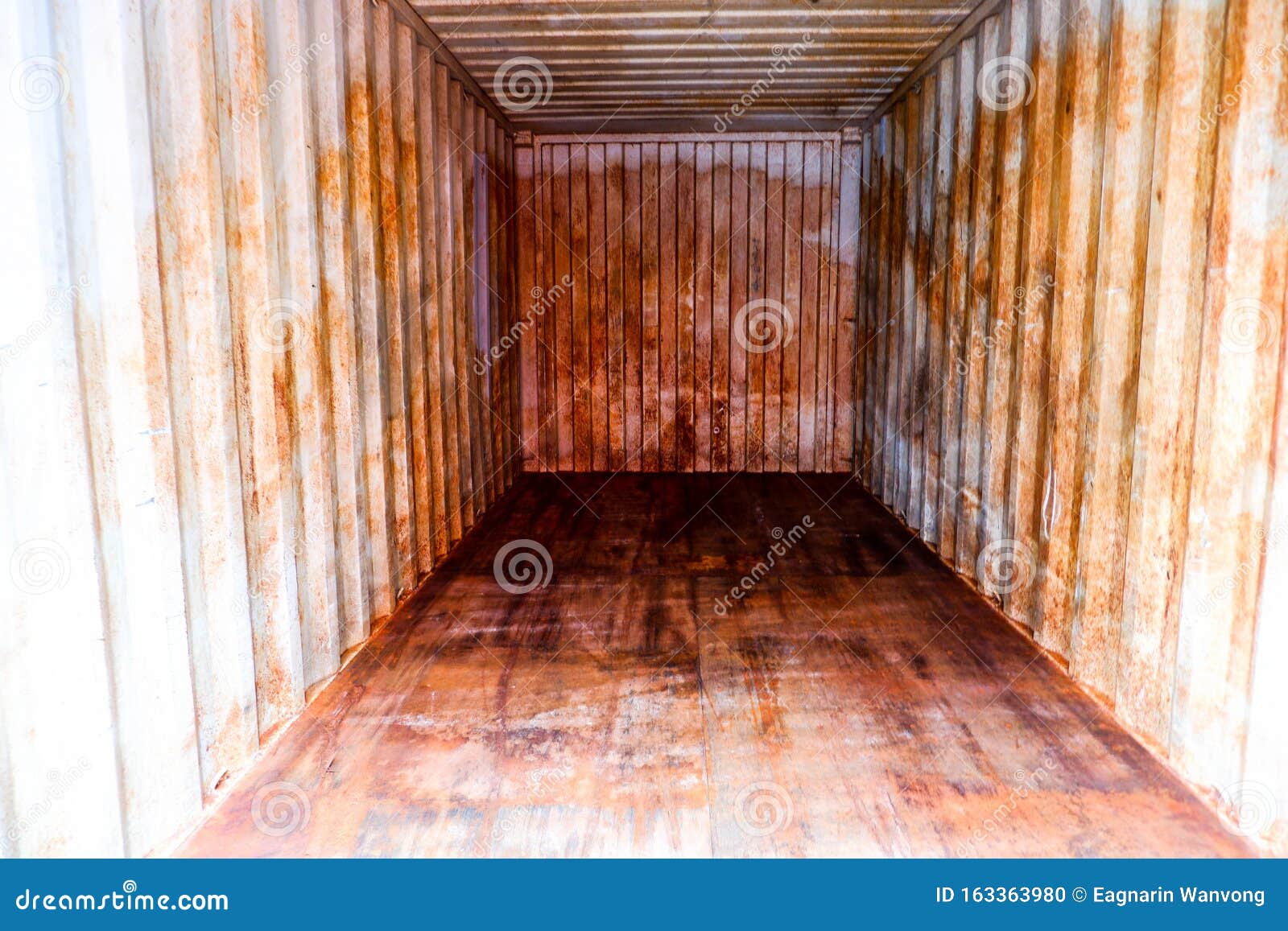 Internal Container Old Cabinets with Rusty Walls Stock Photo - Image of ...