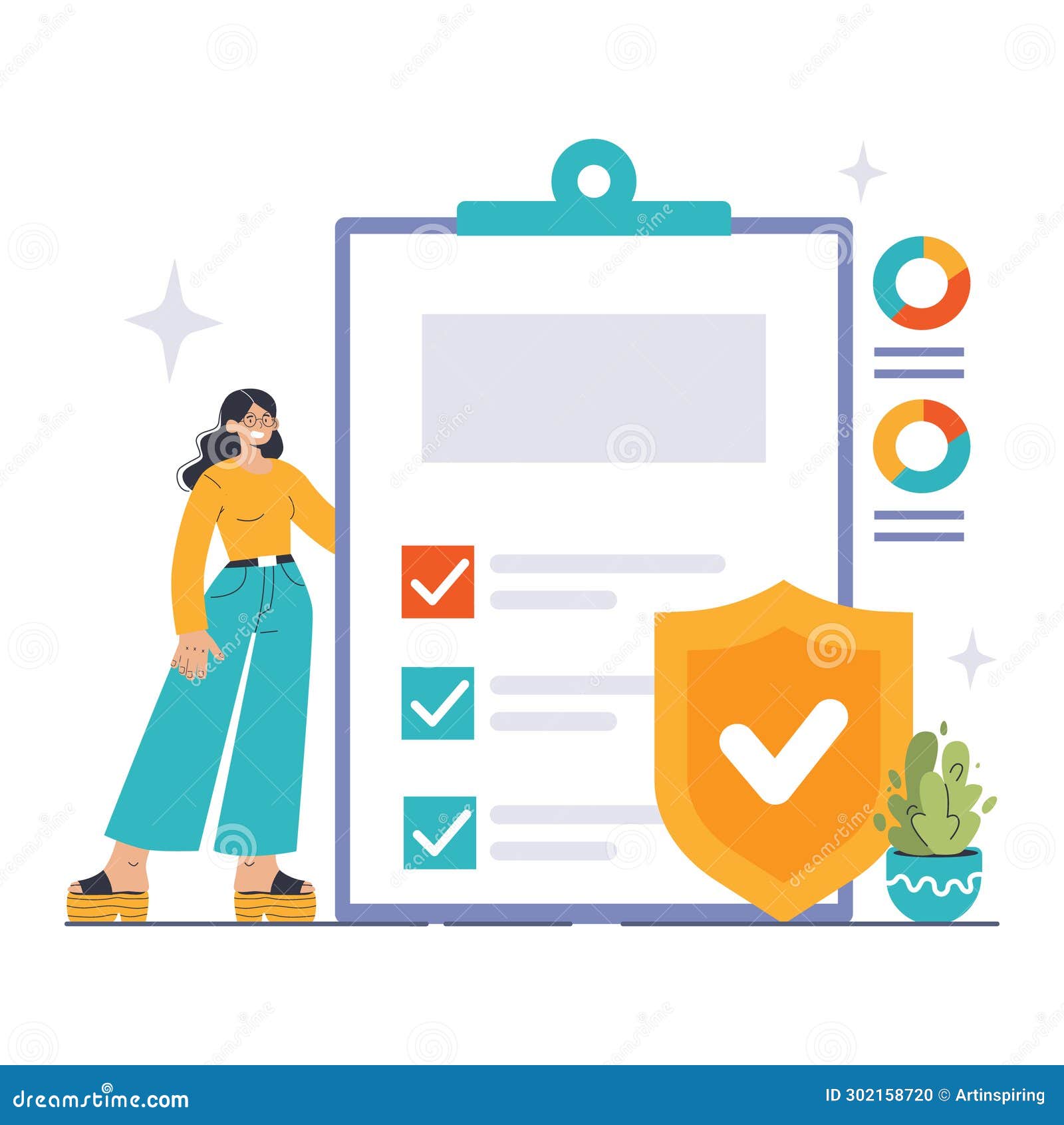 Internal Controls Concept. Flat Vector Illustration. Stock Vector ...