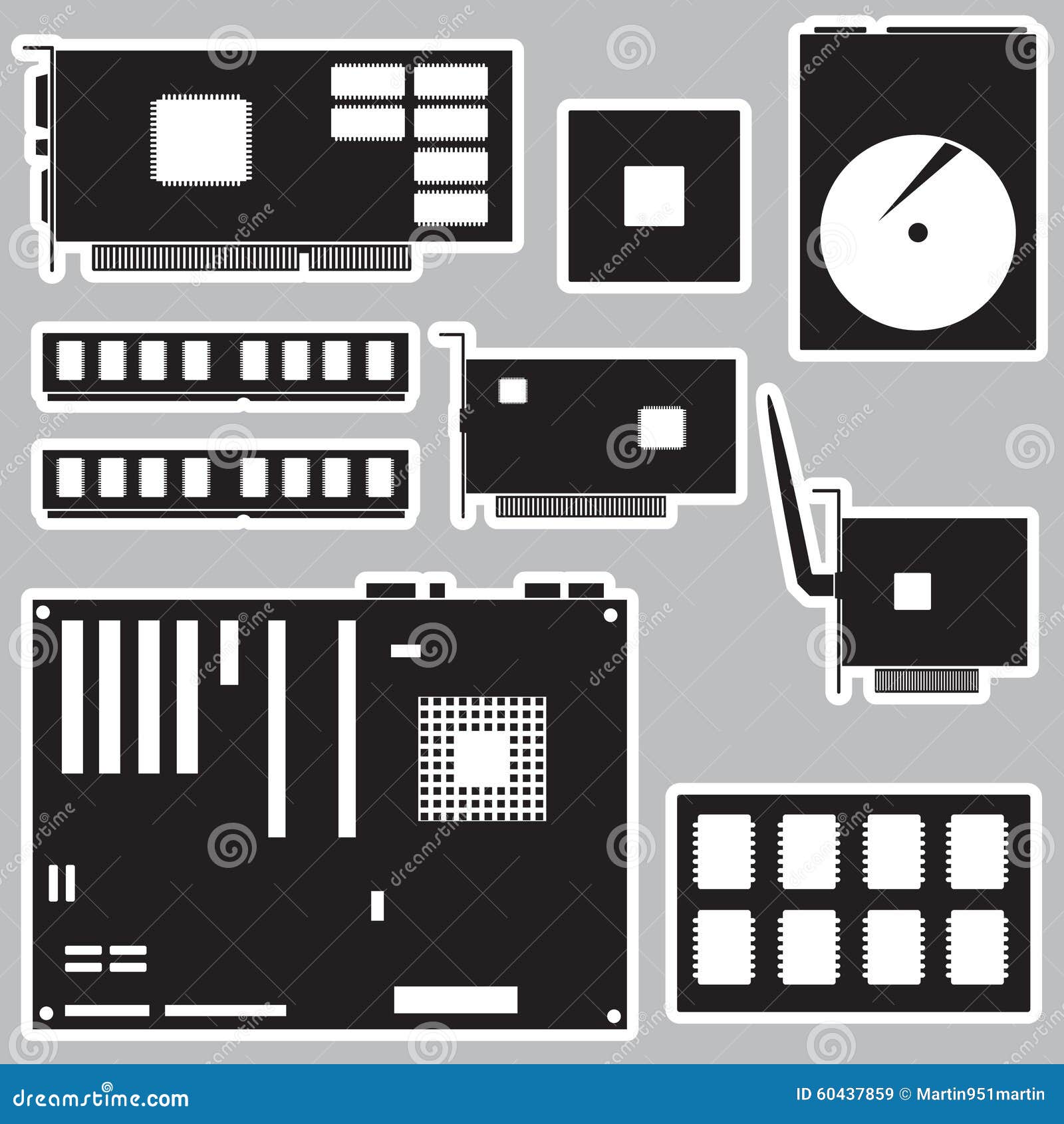 Computer Components Vector Set | CartoonDealer.com #42321604