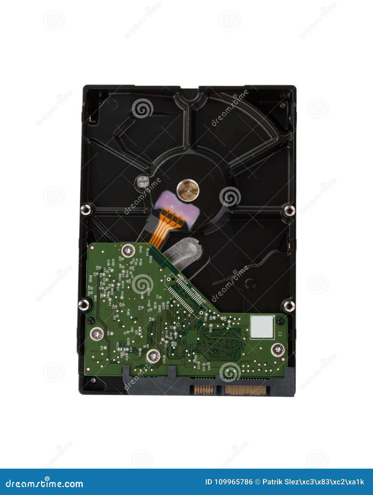 Internal Hard Drive on White Background Stock Photo - Image of disc ...
