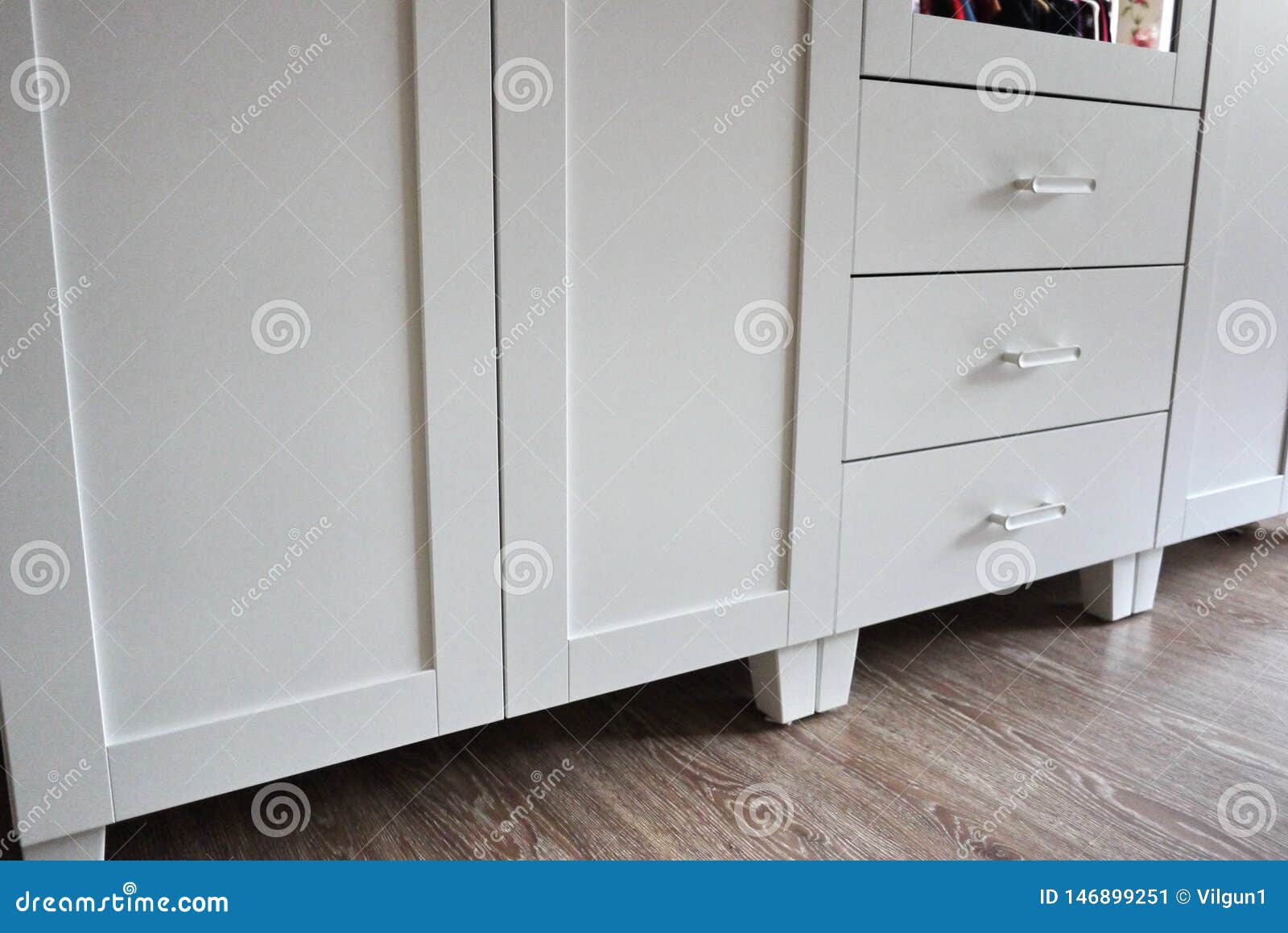 Internal Details of the Wardrobe. Large Wardrobe. Details and Close-up ...