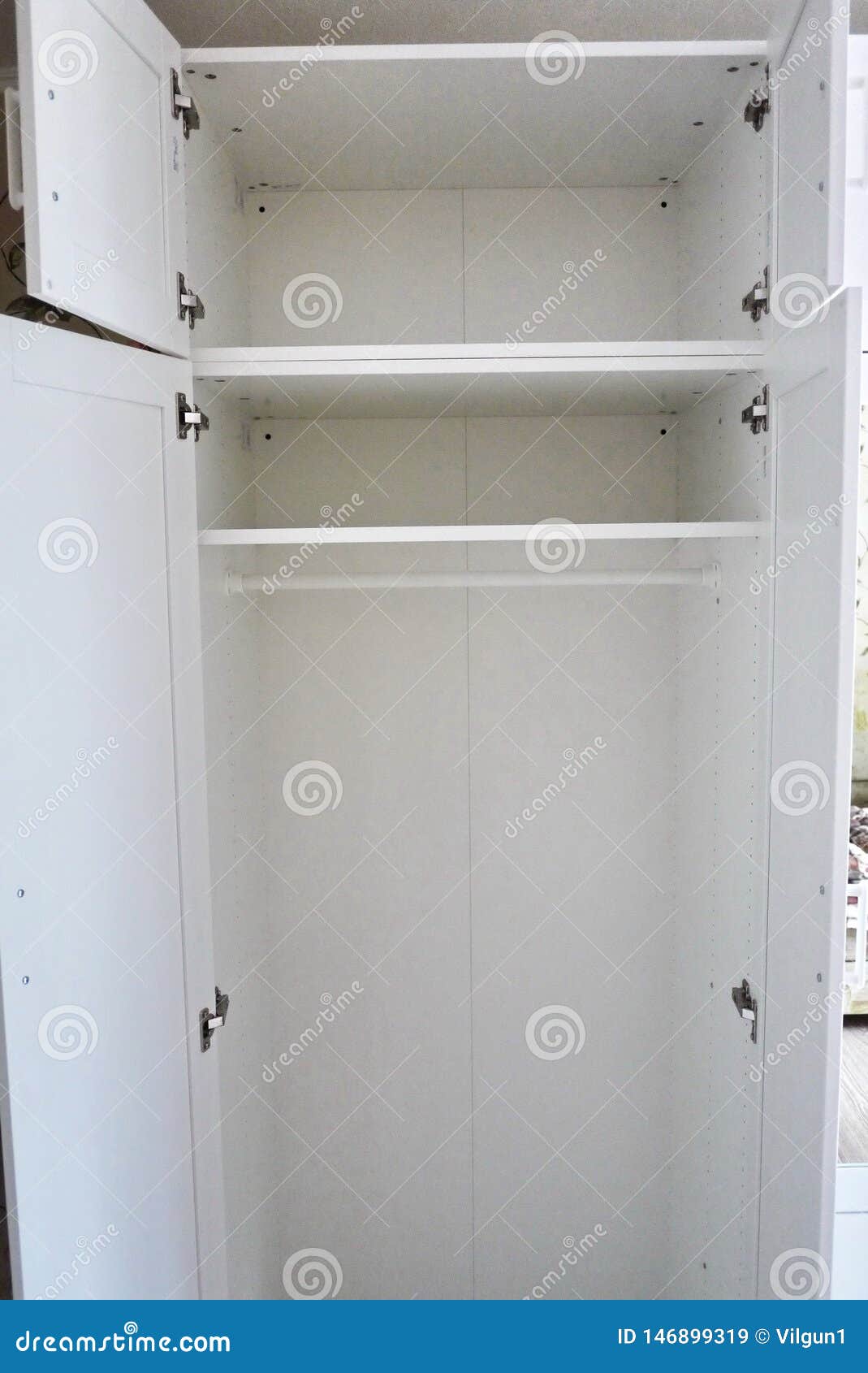 Internal Details of the Wardrobe. Large Wardrobe. Details and Close-up ...