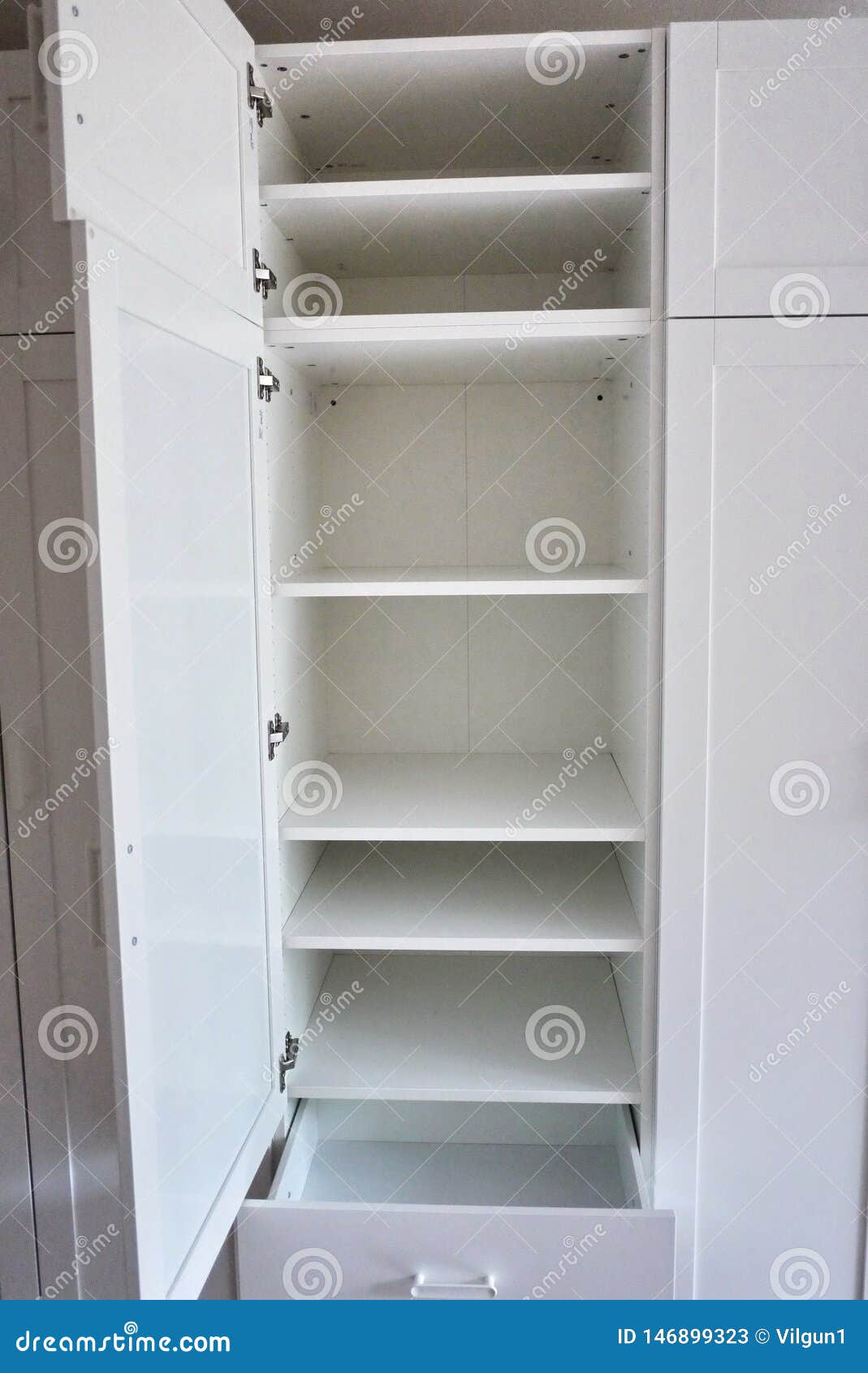 Internal Details of the Wardrobe. Large Wardrobe. Details and Close-up ...