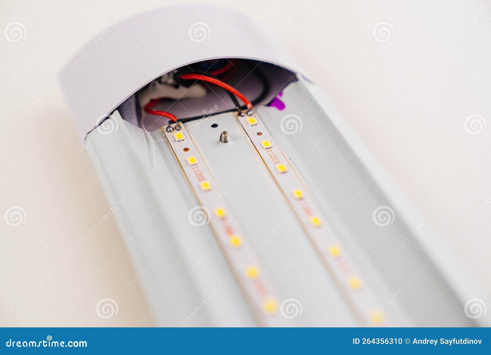 Internal Device of LED Lamps: LED Strip, Driver for LEDs Stock Photo ...