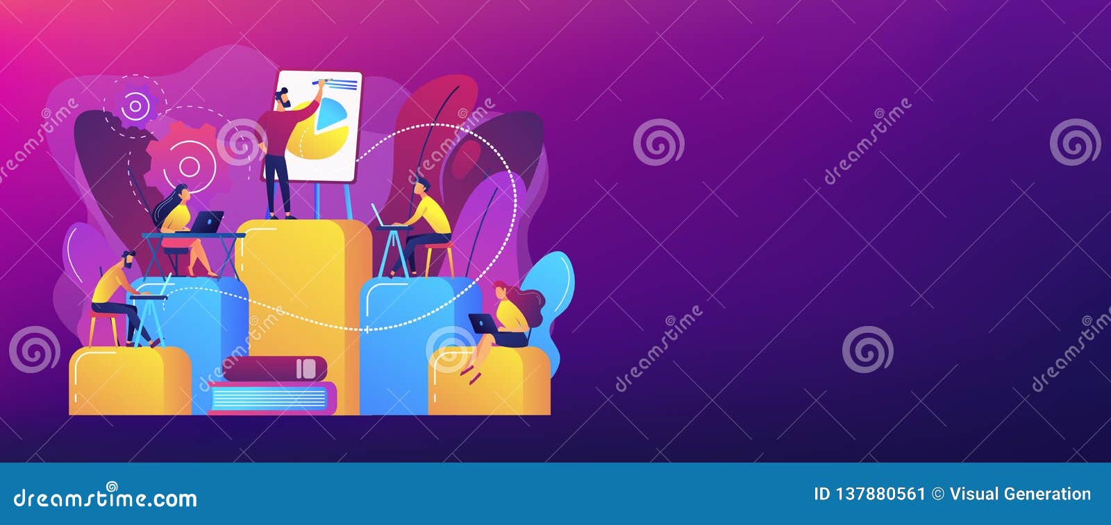 Internal Education Concept Banner Header. Stock Vector - Illustration ...