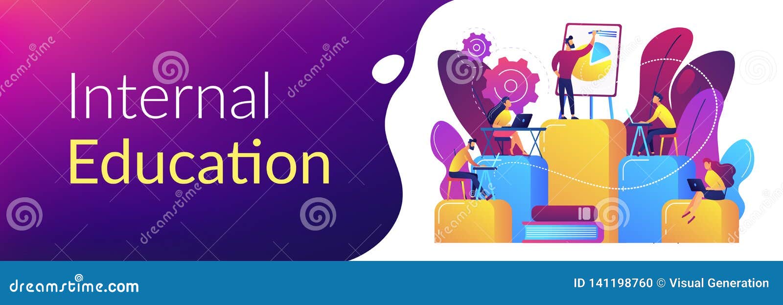 Internal Education Concept Banner Header. Stock Vector - Illustration ...