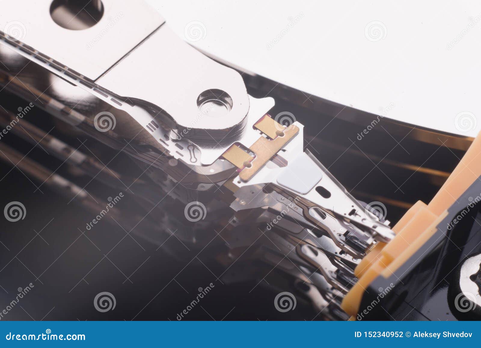 Internal Element of the Hard Disk for Reading Information Stock Photo ...