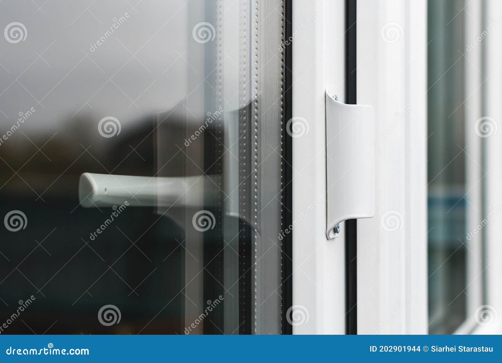 Internal and External Plastic Door Handles Stock Photo - Image of lock ...