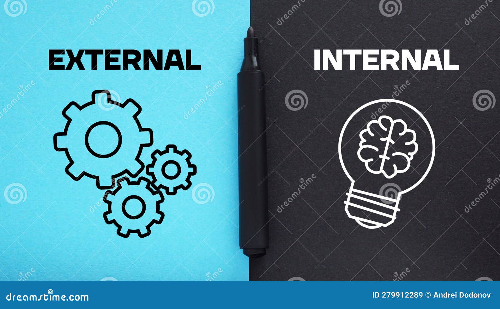 Internal or External are Shown Using the Text Stock Image - Image of ...