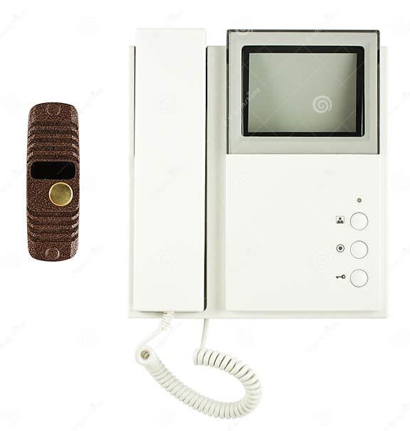 Internal and External Video Intercom Equipment Stock Image - Image of ...