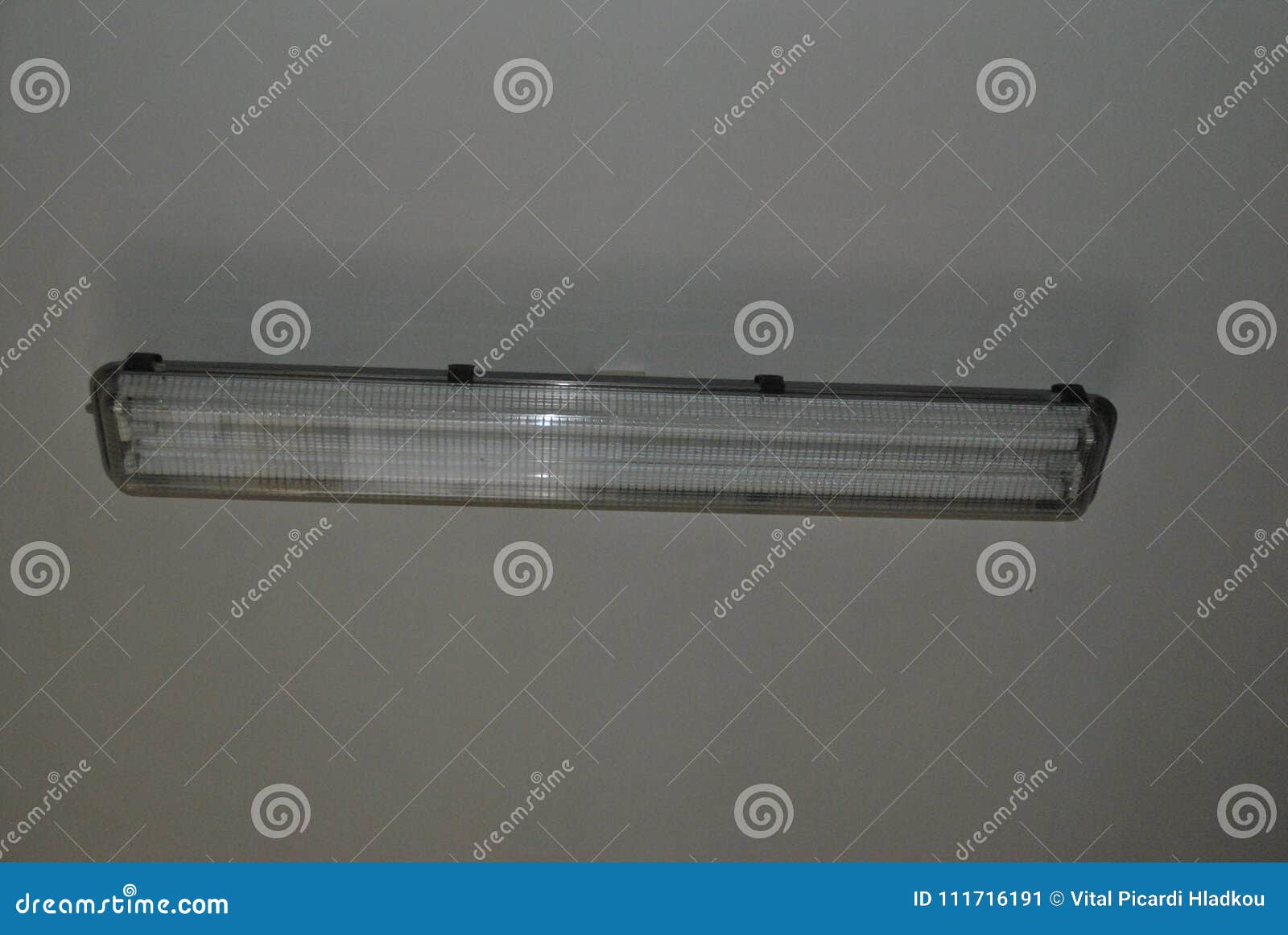 Fluorescent Lamp on Ceiling Stock Image - Image of architecture ...