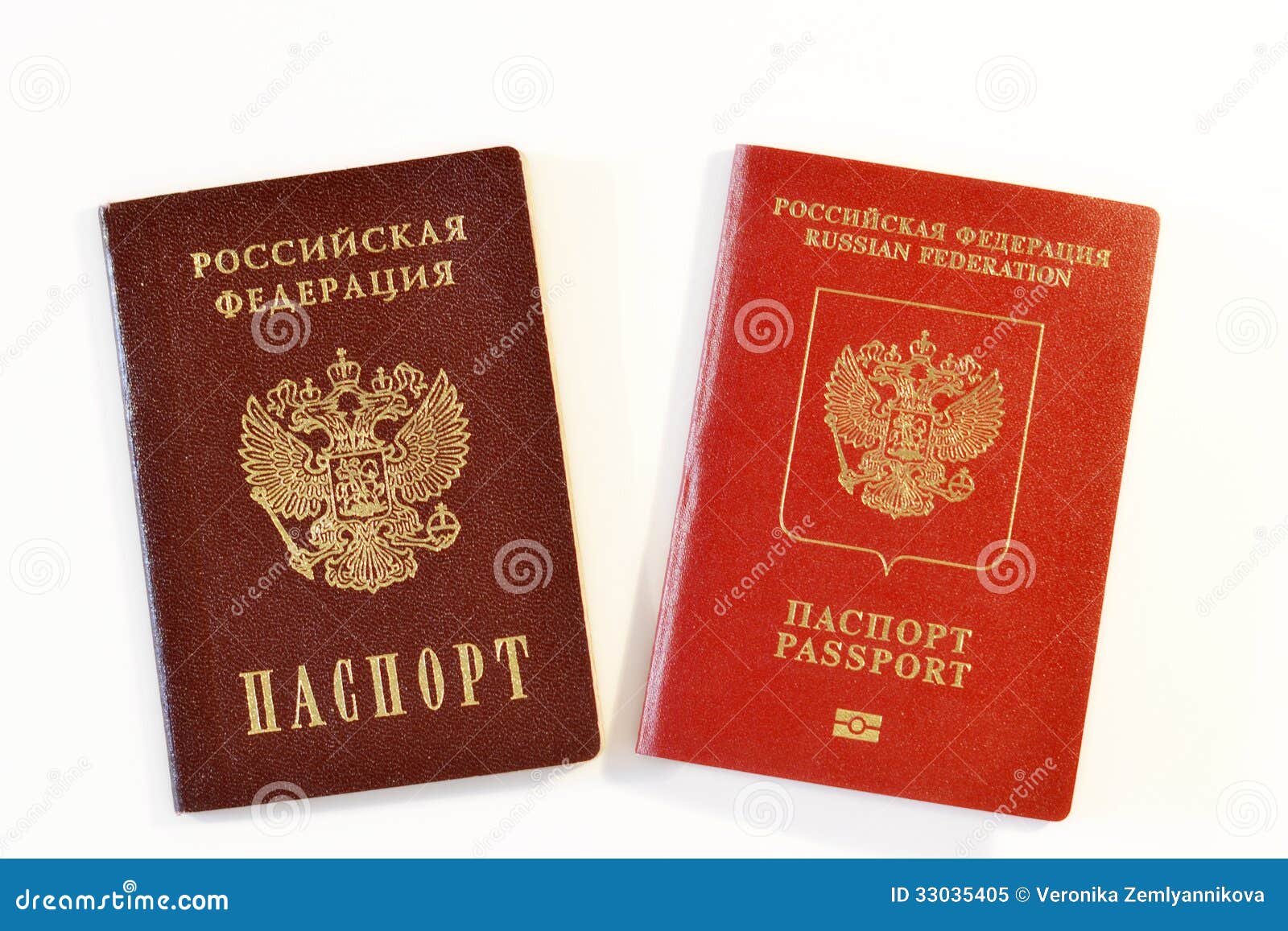 Internal and Foreign Passports of the Russian Federation Stock Image ...