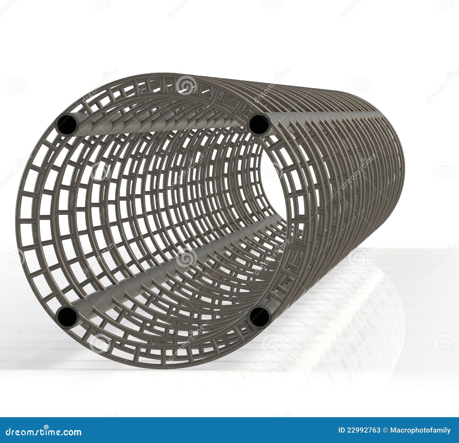 Steel Structure Framework On White Background. Structural Steel Beam ...