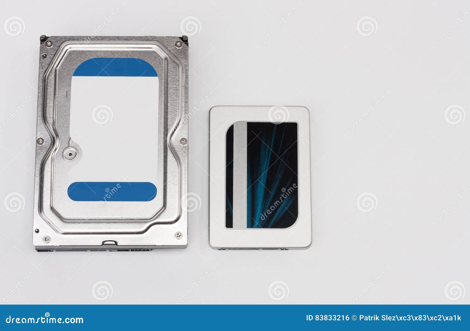Internal Hard Drive and Solid State Drive Disk on White Stock Photo ...