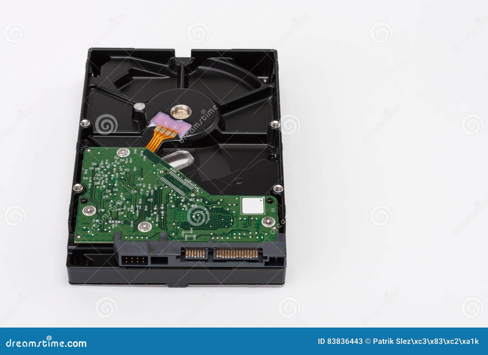 Internal Hard Drive on White Background Stock Image - Image of terabyte ...