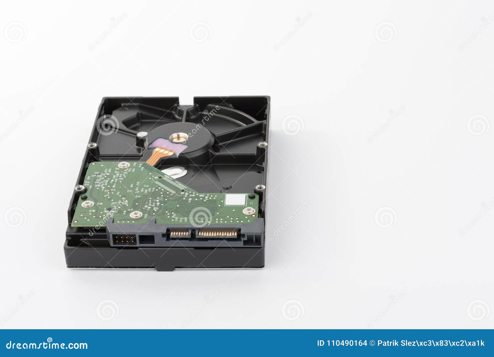 Internal Hard Drive on White Background Stock Photo - Image of ...