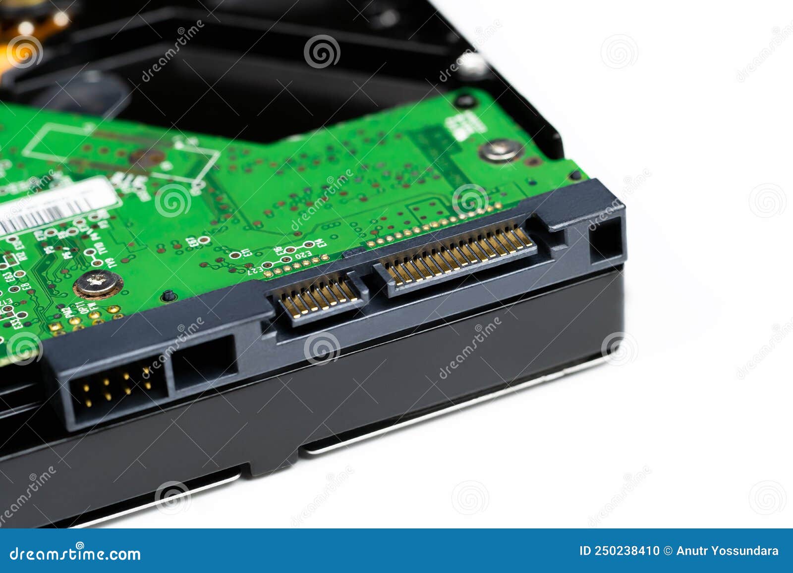 Internal Harddisk Drive in 3.5 Size Isolated on White Closed Up on the ...