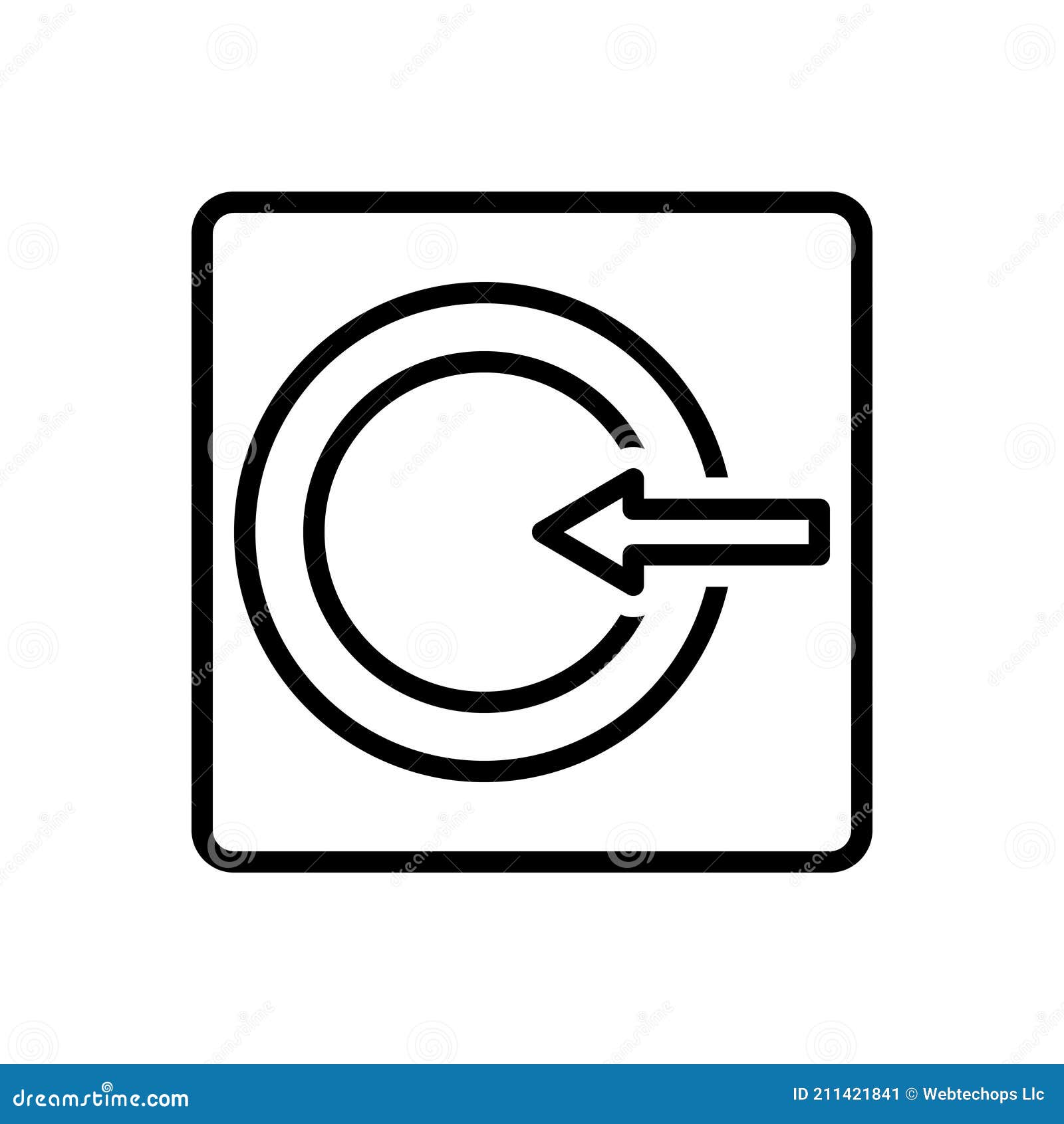 Black Line Icon for Internal, Centralized and Inner Stock Vector ...