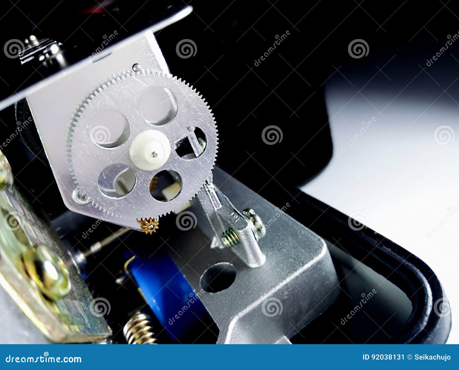 Internal Mechanical Gears of an Analog Electric Meter Stock Image ...