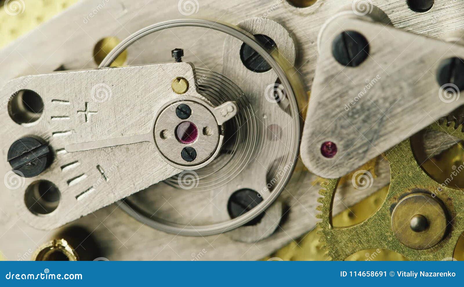 The Internal Mechanism of Clocks Stock Video - Video of hour, abstract ...