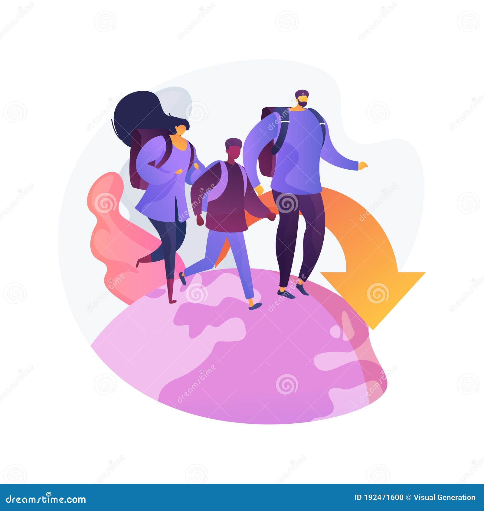 Internal Migration Abstract Concept Vector Illustration. Stock Vector ...