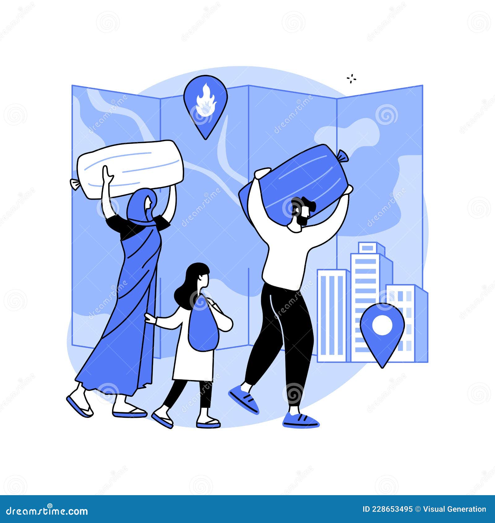 Internal Migration Abstract Concept Vector Illustration. Stock Vector ...