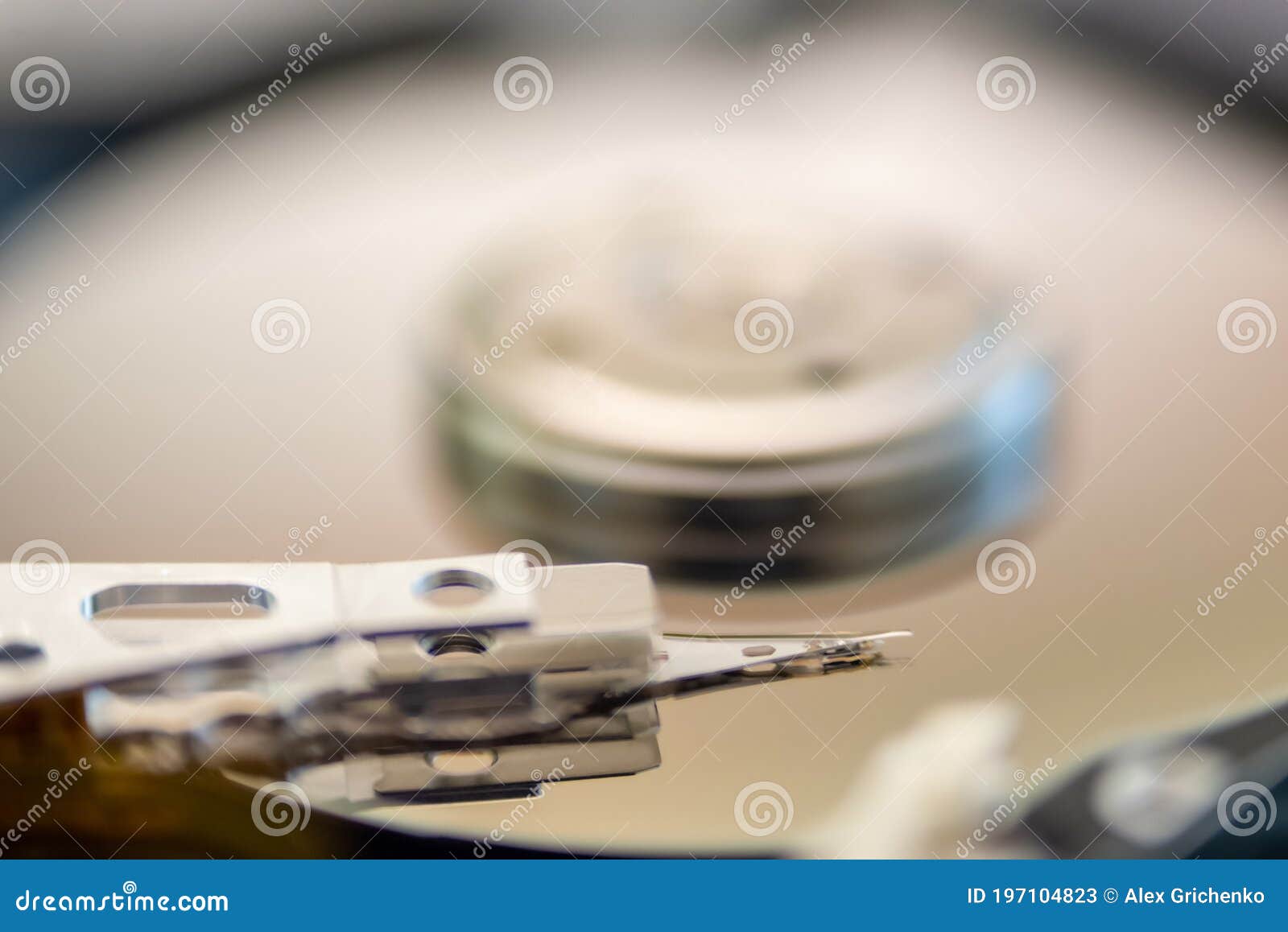 Internal Moving Parts and Electronics of a Typical Disc Hard Drive ...