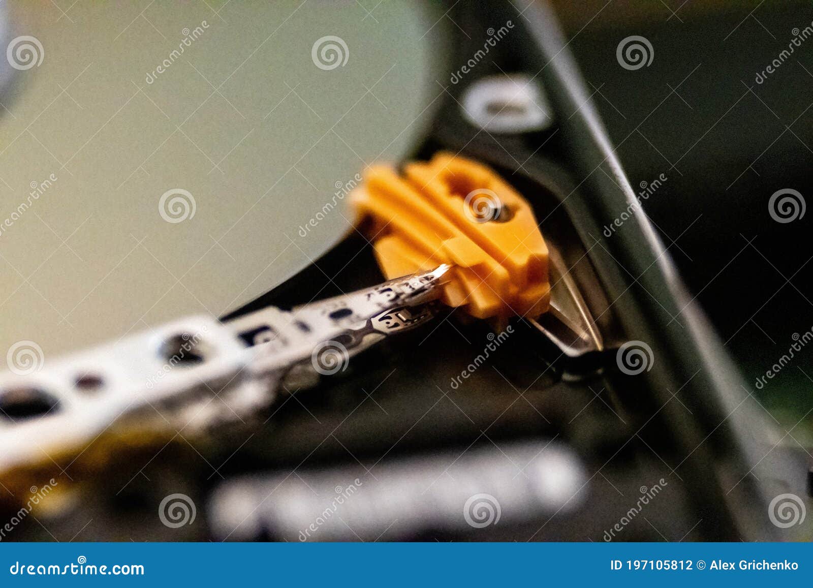 Internal Moving Parts and Electronics of a Typical Disc Hard Drive ...