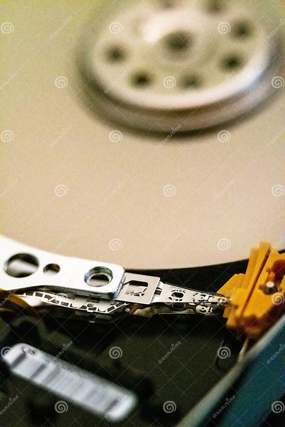 Internal Moving Parts and Electronics of a Typical Disc Hard Drive ...