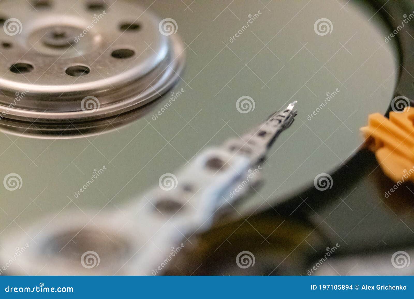 Internal Moving Parts and Electronics of a Typical Disc Hard Drive ...