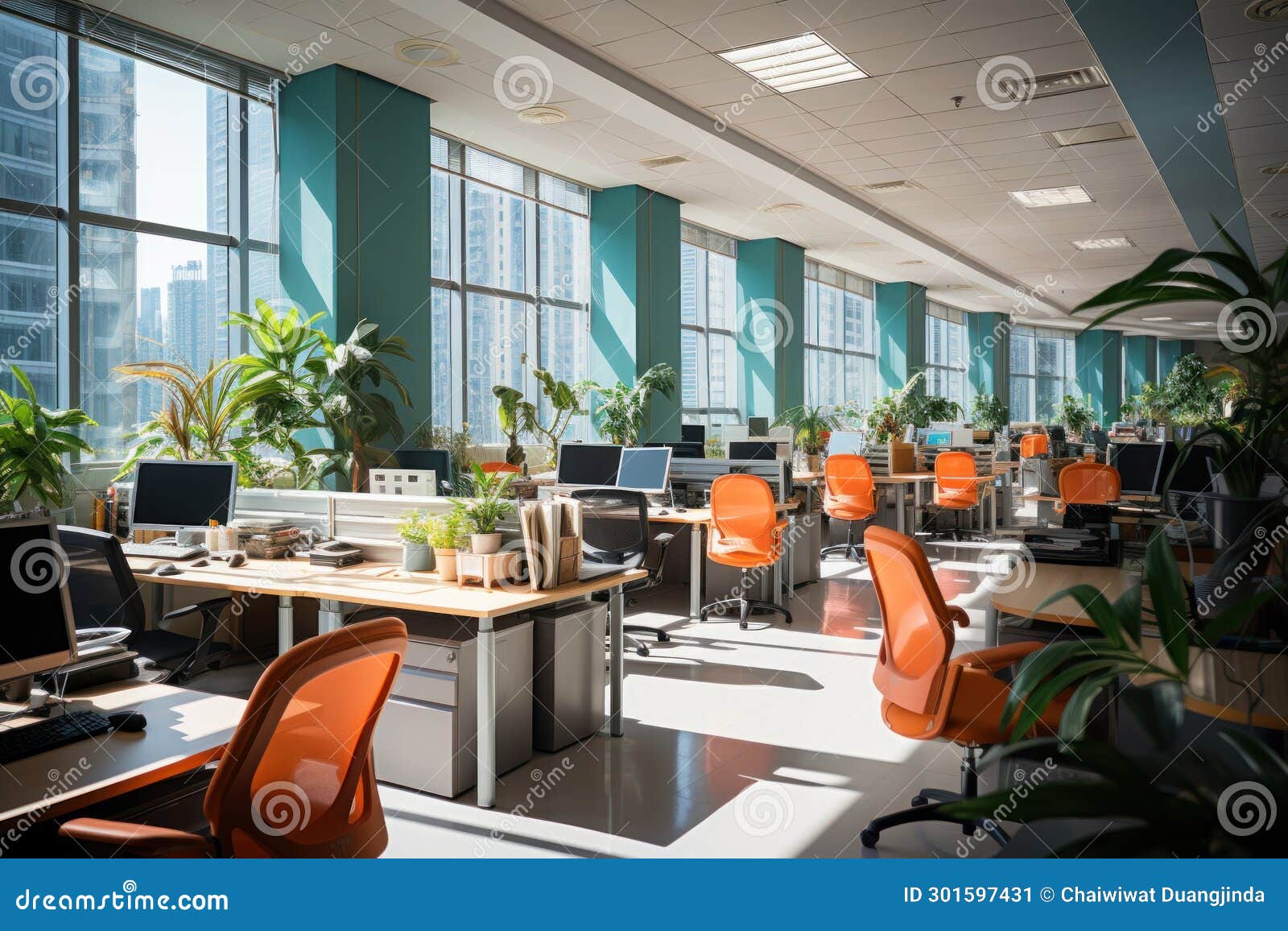 Internal Office Environment of a Business Company AI Generated Stock ...