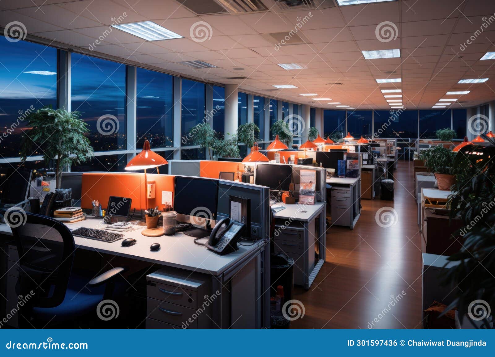 Internal Office Environment of a Business Company AI Generated Stock ...