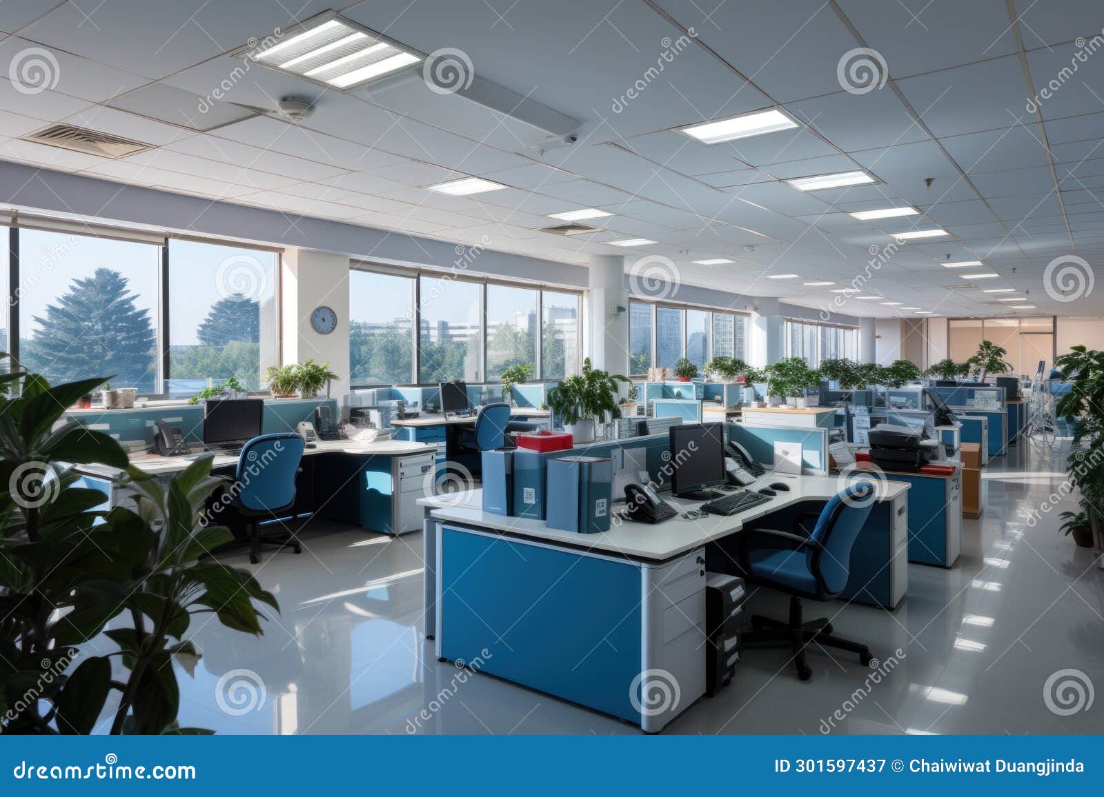 Internal Office Environment of a Business Company AI Generated Stock ...